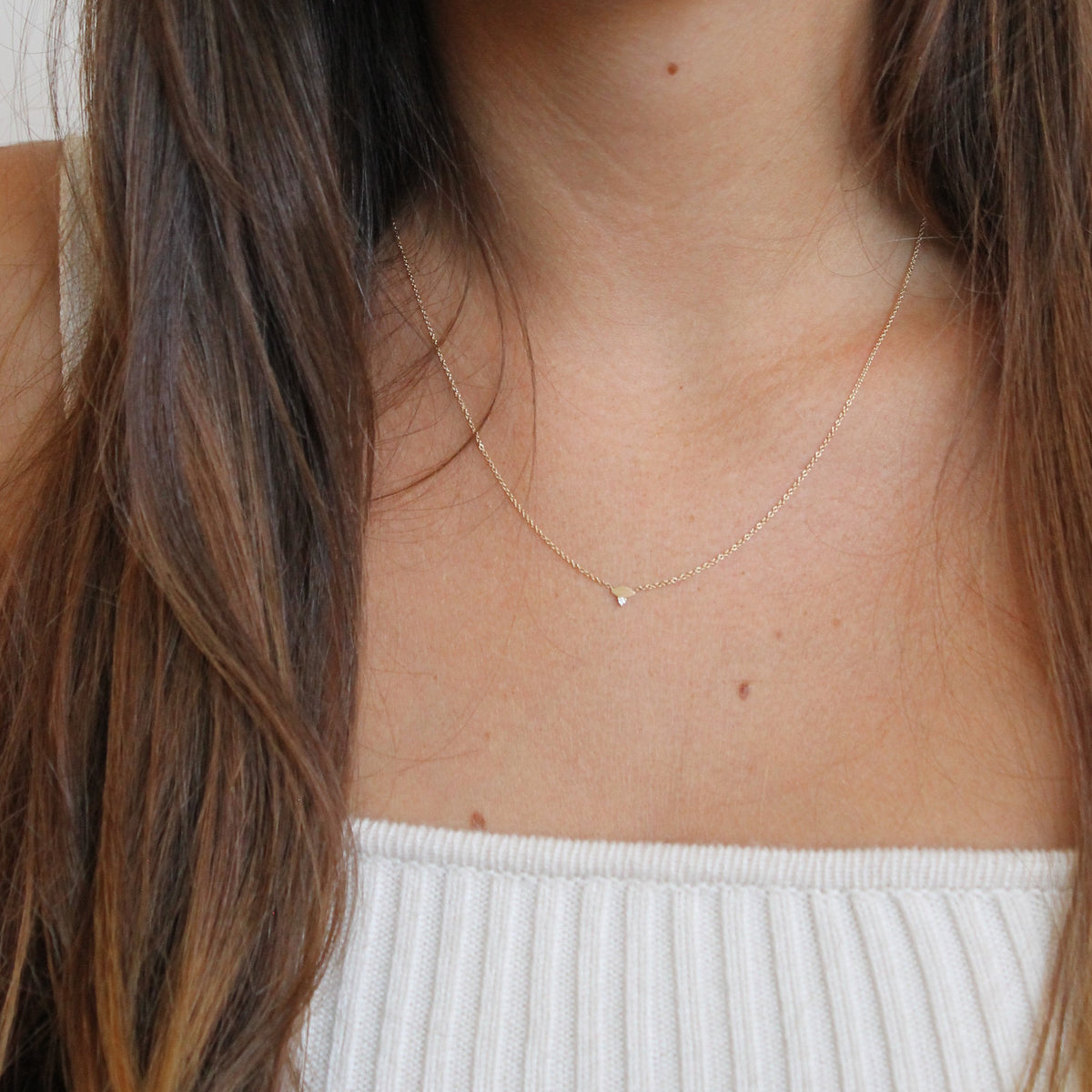 The Mini Diamond Fan Necklace | LETRÉM